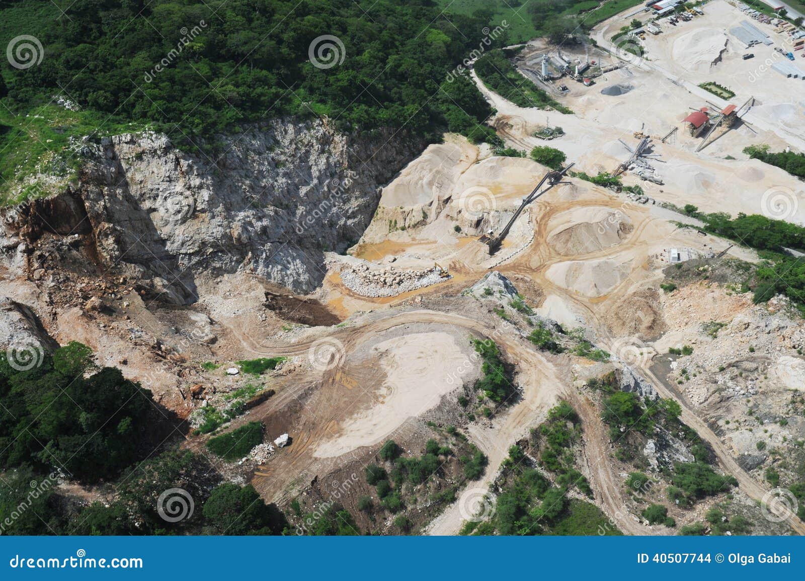Aerial View of Quarry Development Stock Photo - Image of industry ...