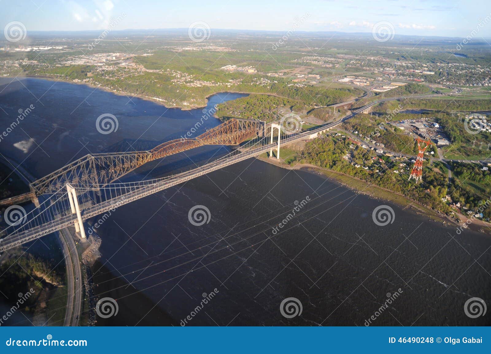 Aerial View of Quebec City Area Stock Photo - Image of outdoor ...