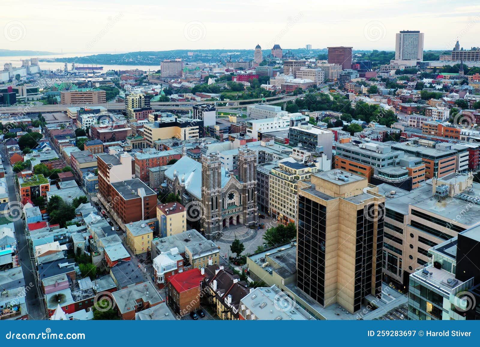 Aerial View of Quebec City Downtown, Canada Stock Image - Image of ...