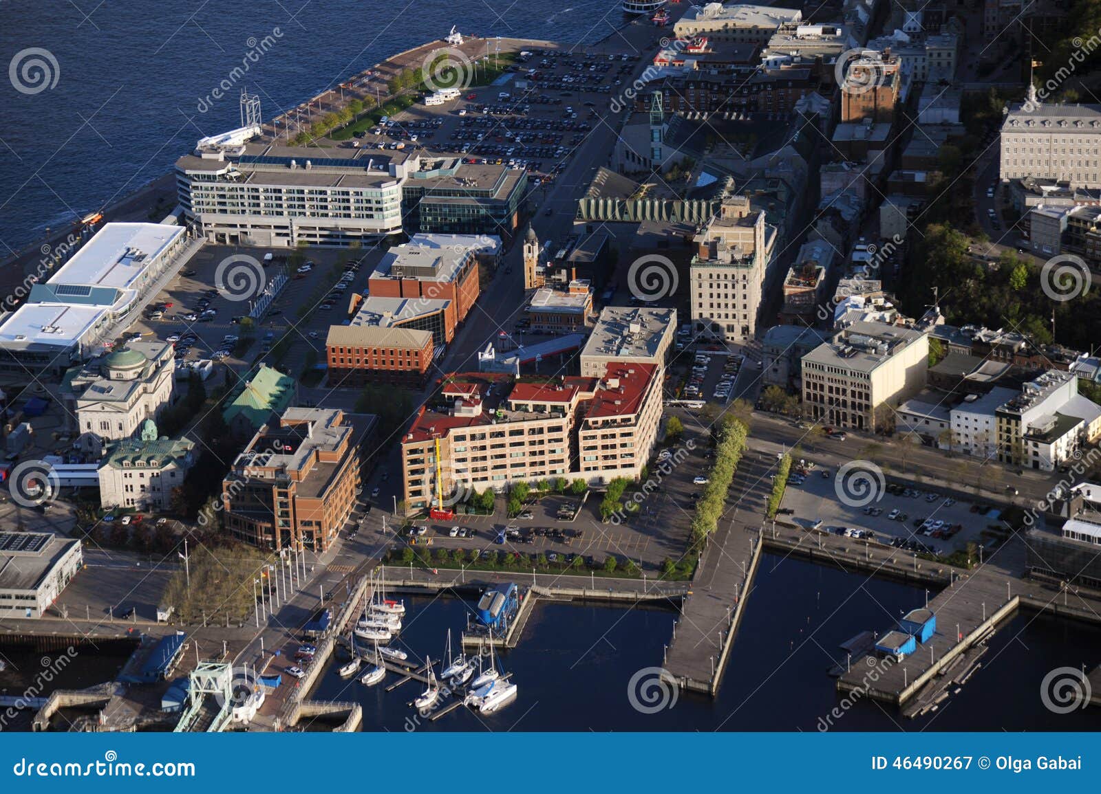 Aerial view of Quebec City stock image. Image of aerial - 46490267