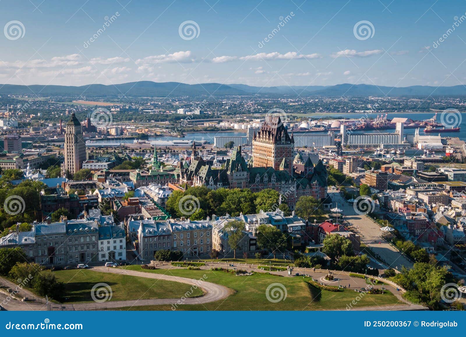 Aerial View of Quebec City during Summer in Quebec, Canada Stock Image ...