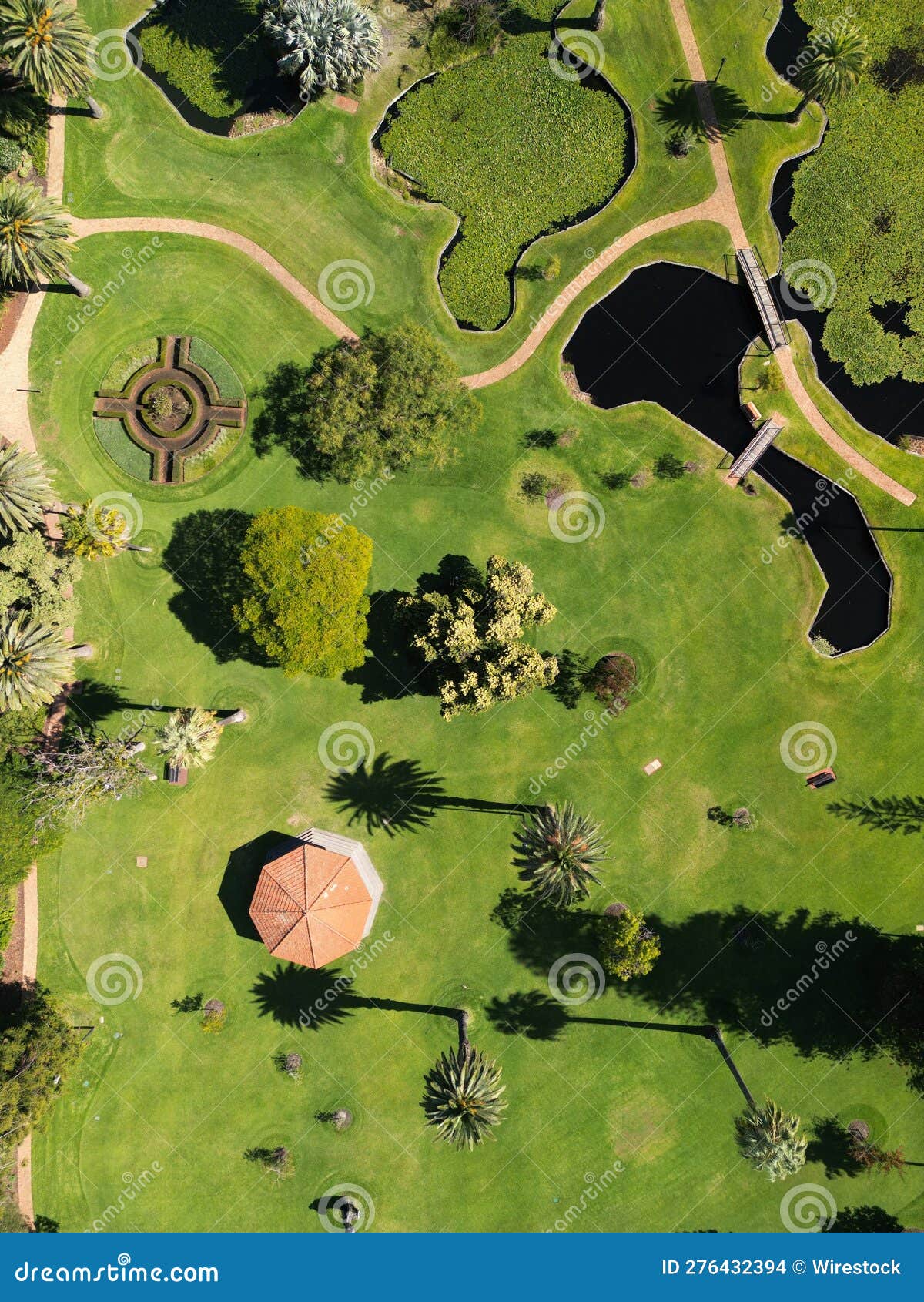 Aerial View of Queens Gardens in Perth, Western Australia. Stock Photo ...