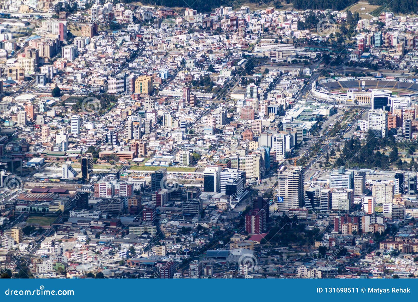 Aerial view of Quito editorial photo. Image of ecuador - 131698511