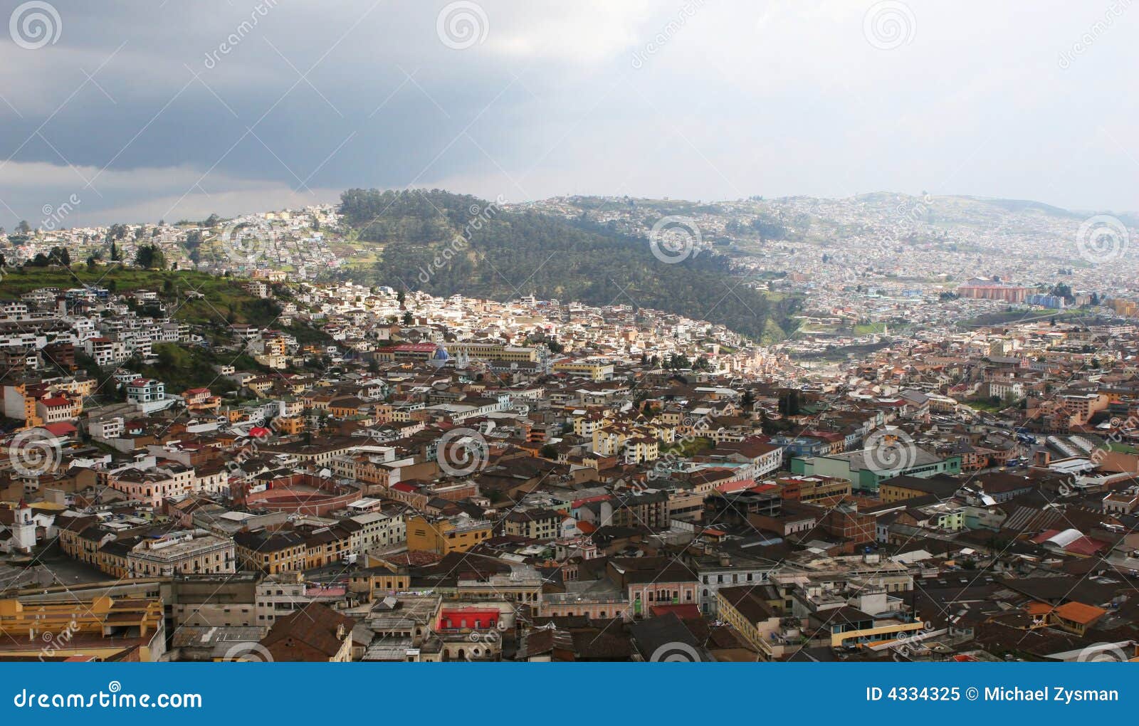 Aerial View - Quito Ecuador Stock Image - Image of panarama, view: 4334325