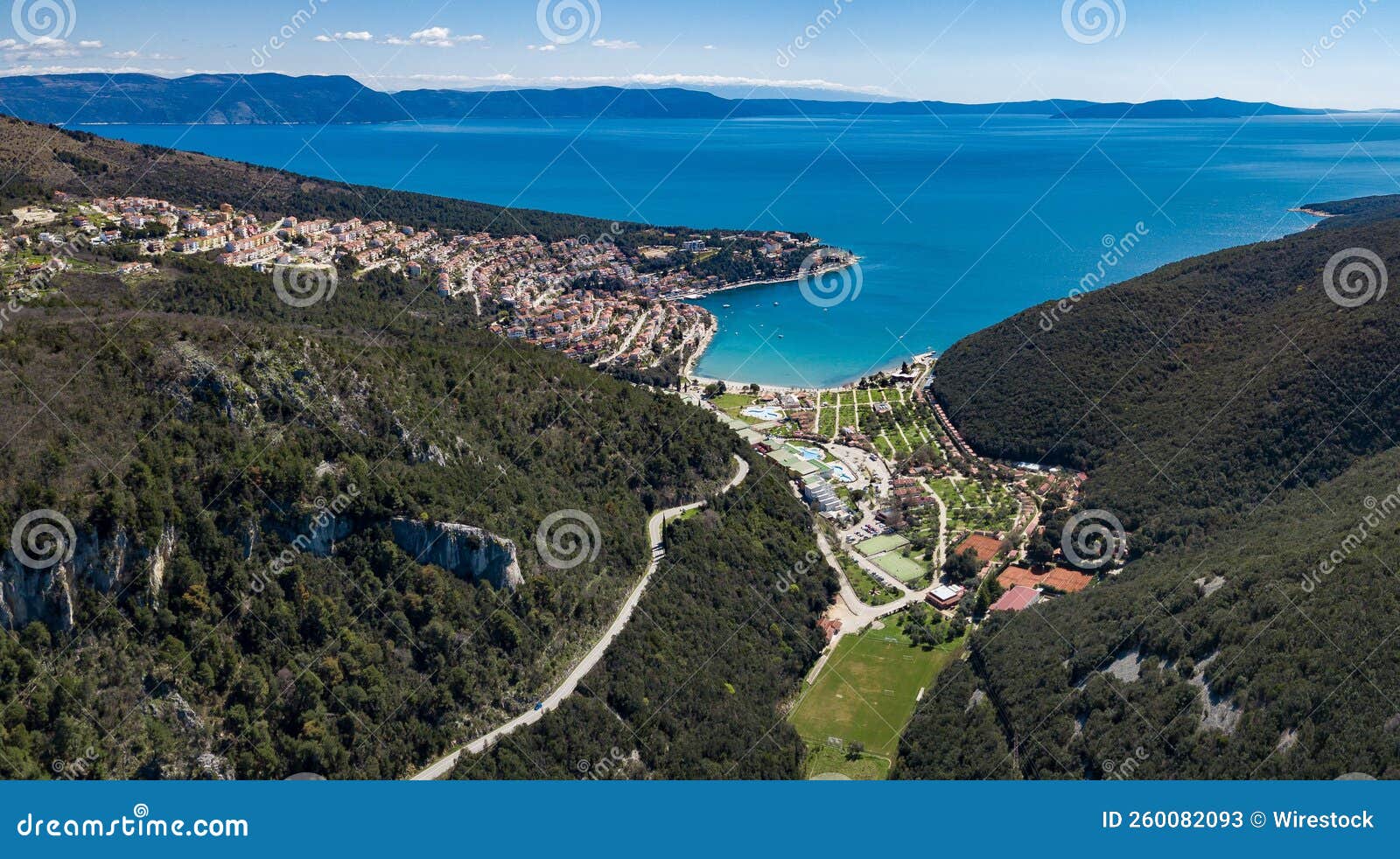 Aerial View of Rabac, Croatia Stock Image - Image of aerial, travel ...