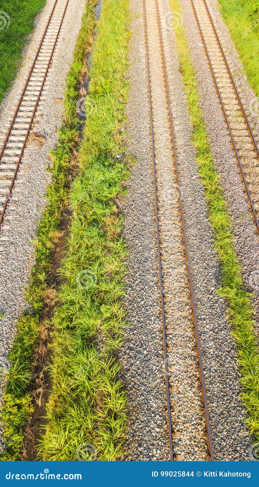 An Aerial View of Railroad Tracks Stock Photo - Image of trains, steel ...