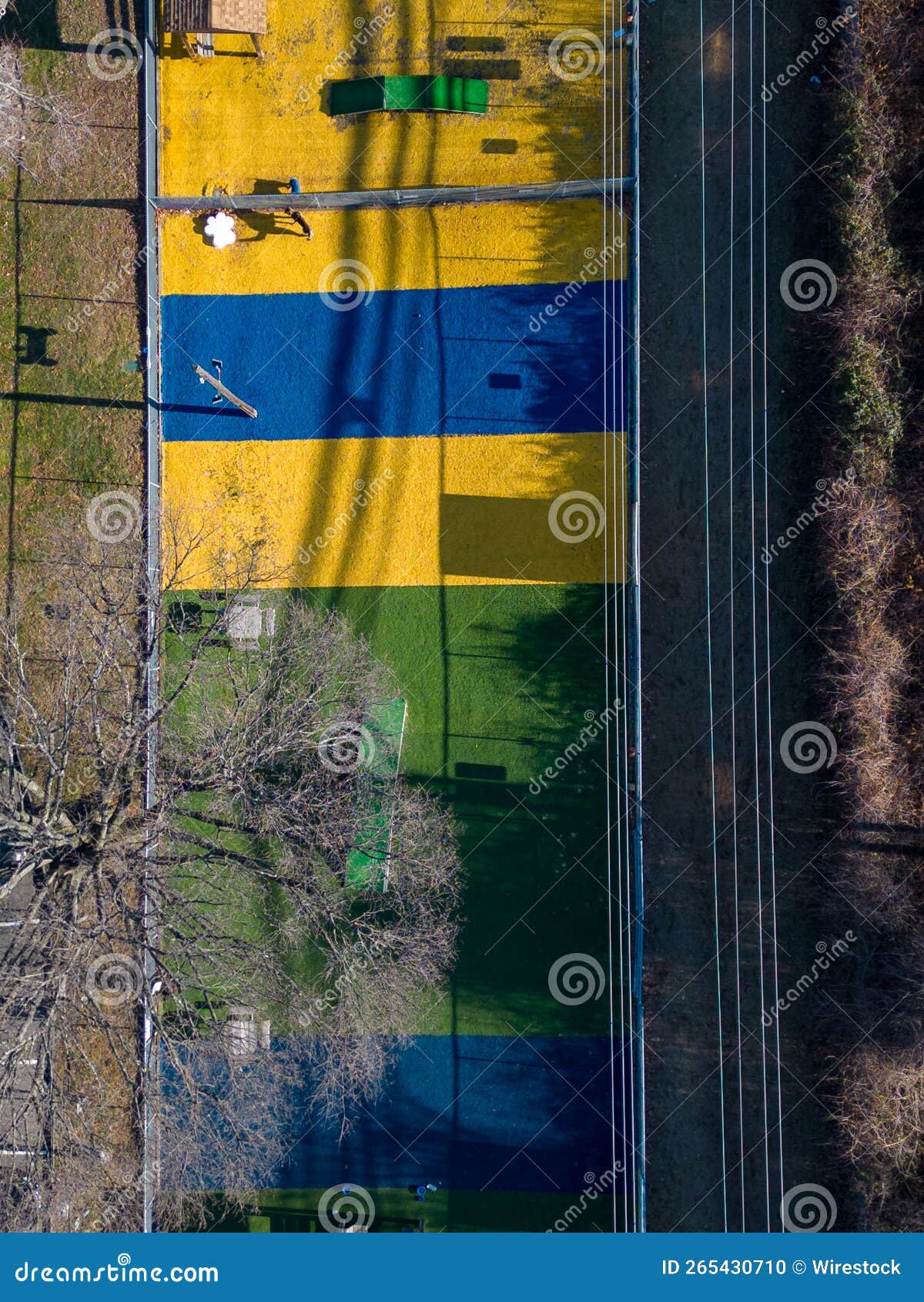 Aerial View of Railroads with Buildings Stock Photo - Image of ...