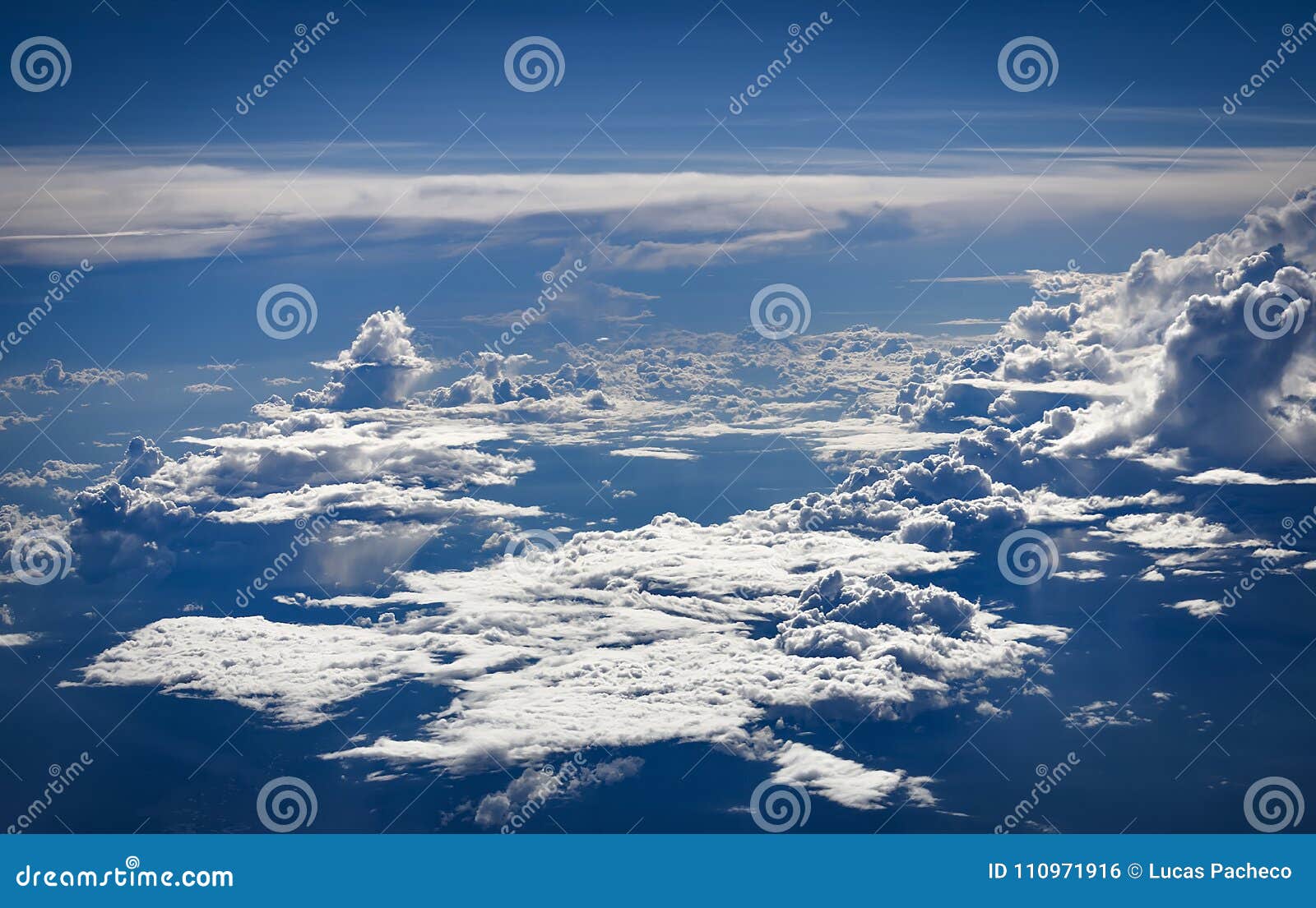 Aerial View of Rain Clouds stock photo. Image of panorama - 110971916