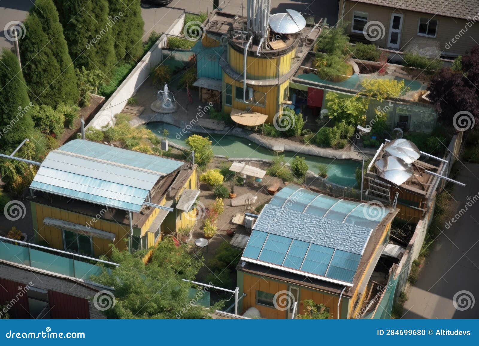 Rainwater Rooftop Harvesting Downspout System, From The House Into ...