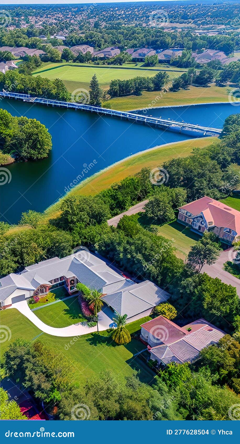 Aerial View of a Random Area Illustration Artificial Intelligence ...