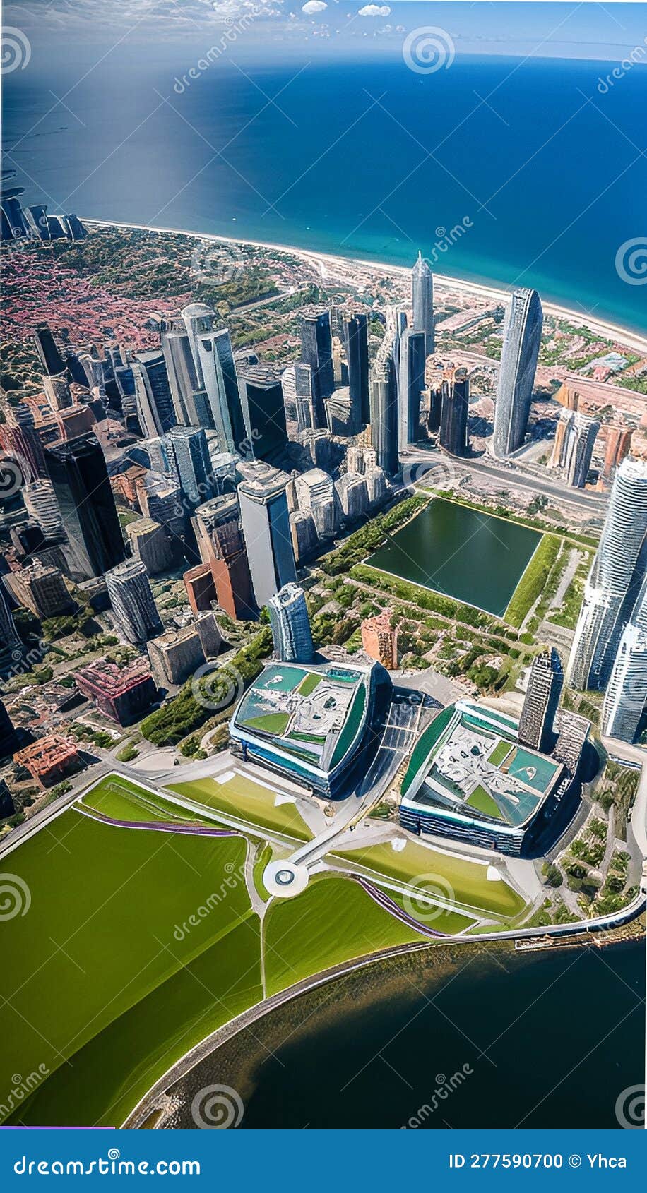 Aerial View of a Random Area Illustration Artificial Intelligence ...