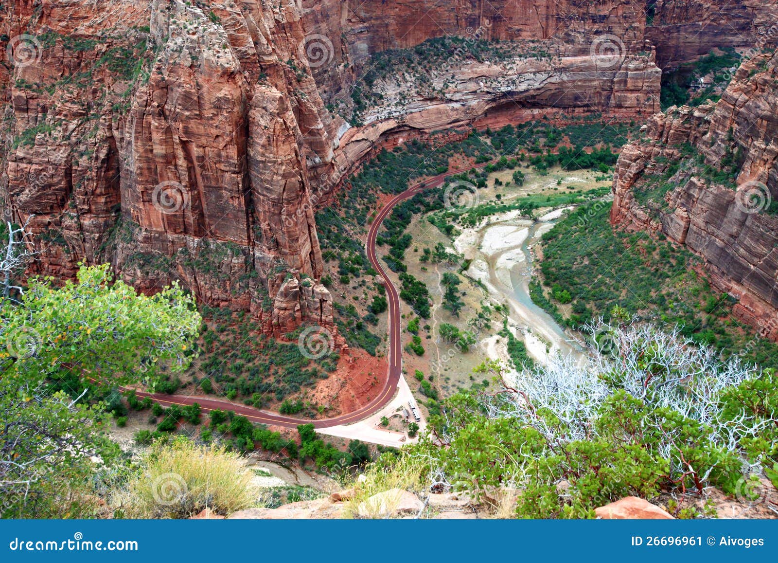 Aerial View of Refrigerator Canyon, Zion Stock Image - Image of utah ...