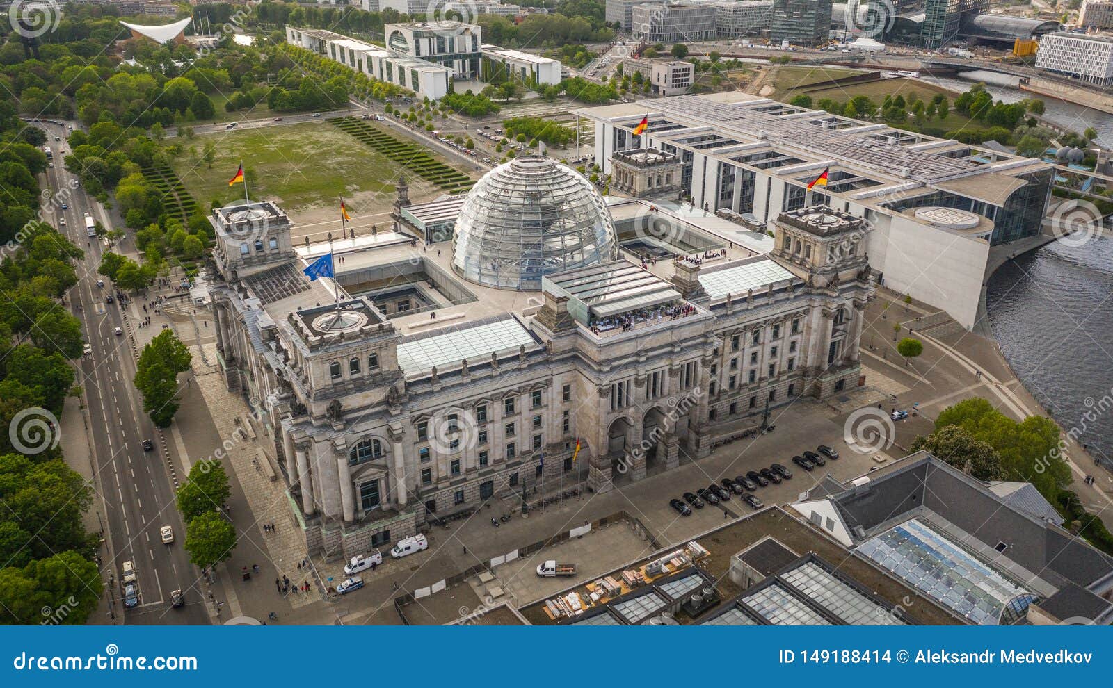 Aerial View of Reichstag Building Stock Photo - Image of destination ...