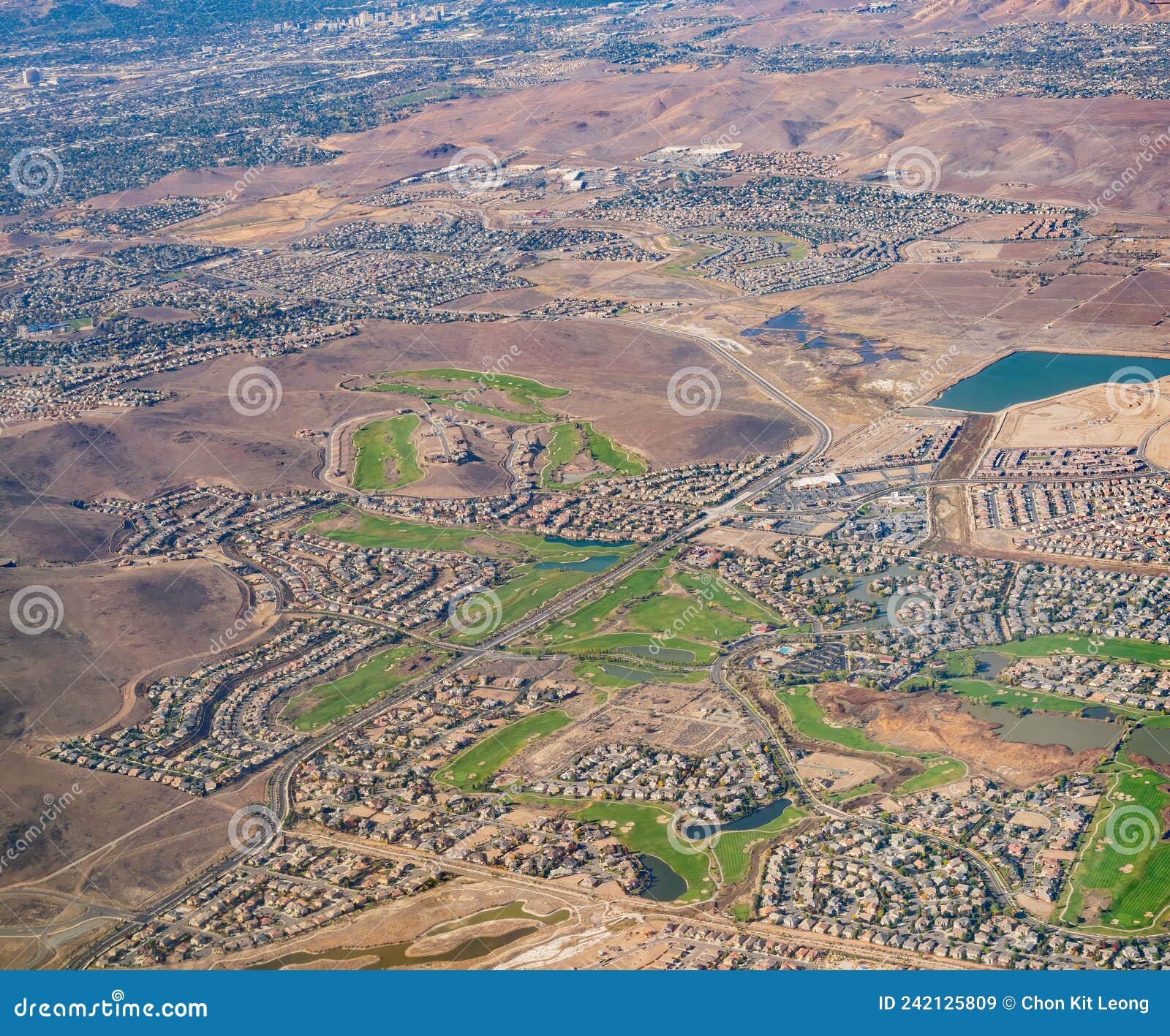 Aerial View of the Reno Cityscape Stock Image - Image of daytime ...