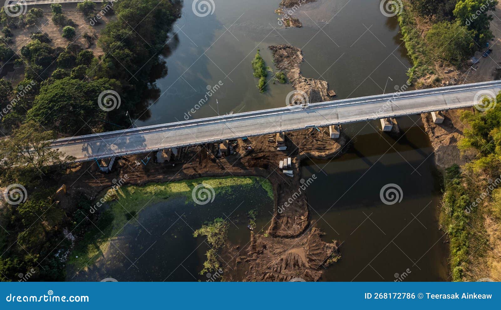 Aerial View of Renovation and Repair Work on the River Bridge Road ...