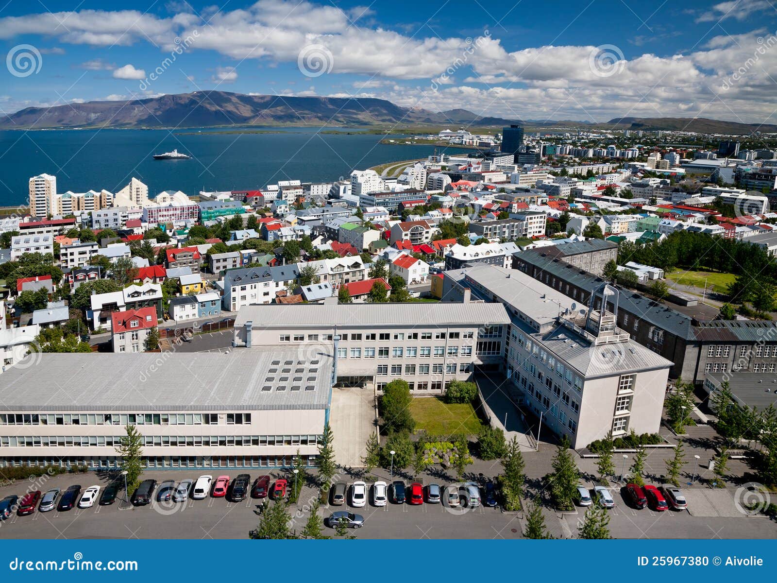 Aerial View of Reykjavik, Iceland Stock Photo - Image of panoramic ...