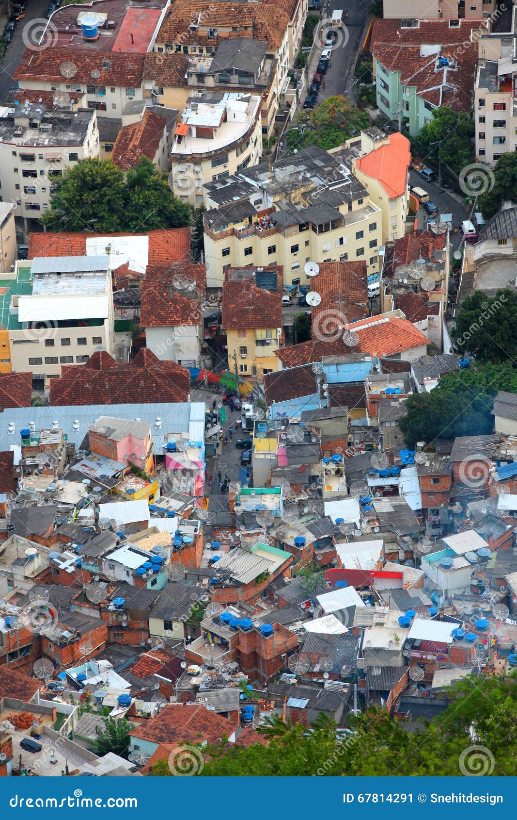 Aerial view of Rio favela editorial photo. Image of favela - 67814291