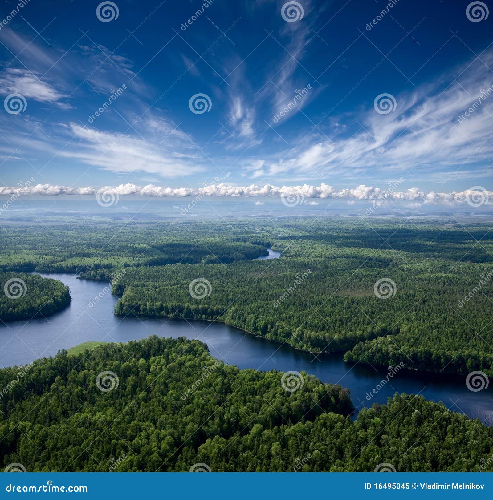 Aerial view the river stock image. Image of river, cloud - 16495045
