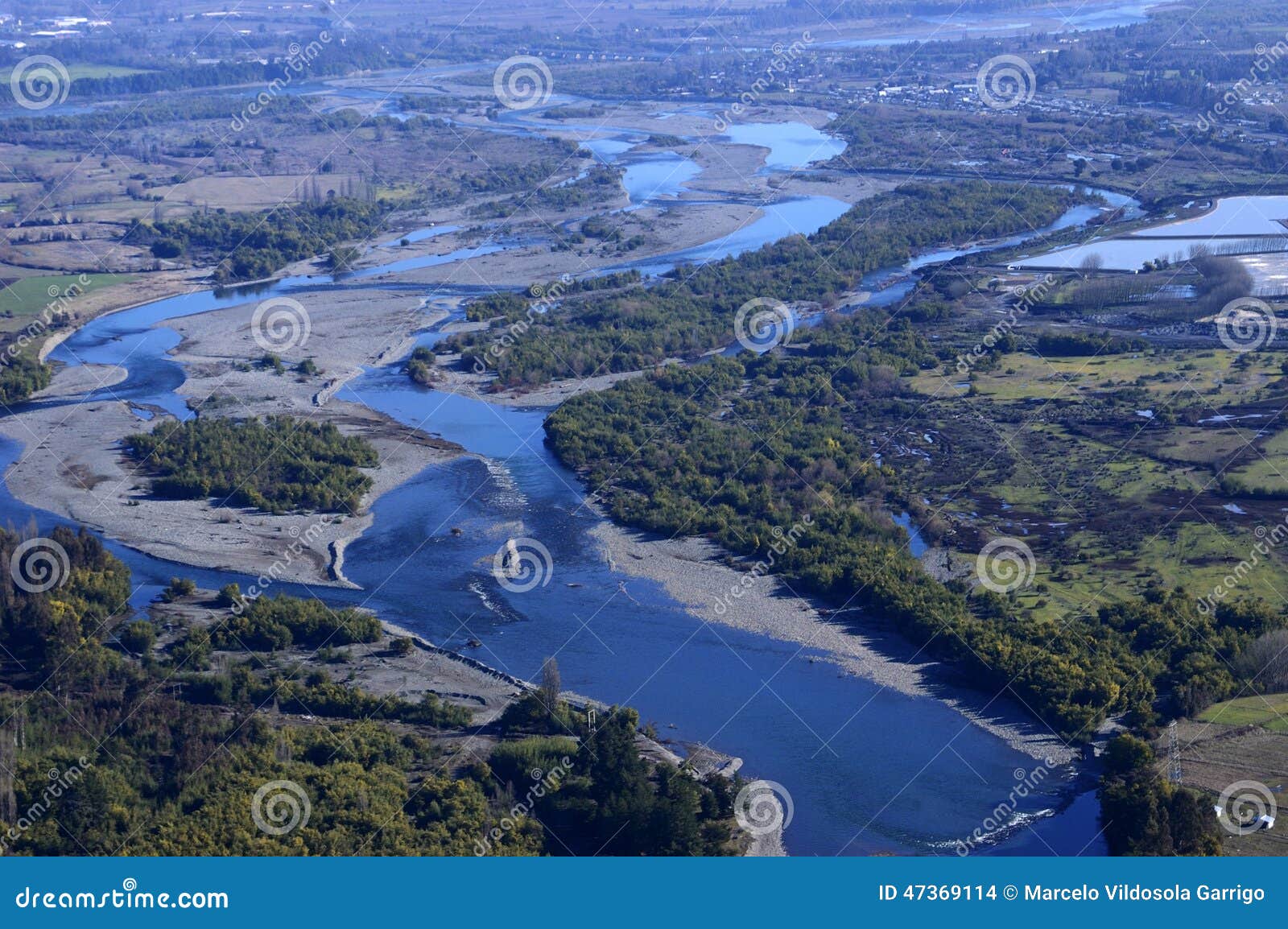Aerial view of the river stock photo. Image of water - 47369114