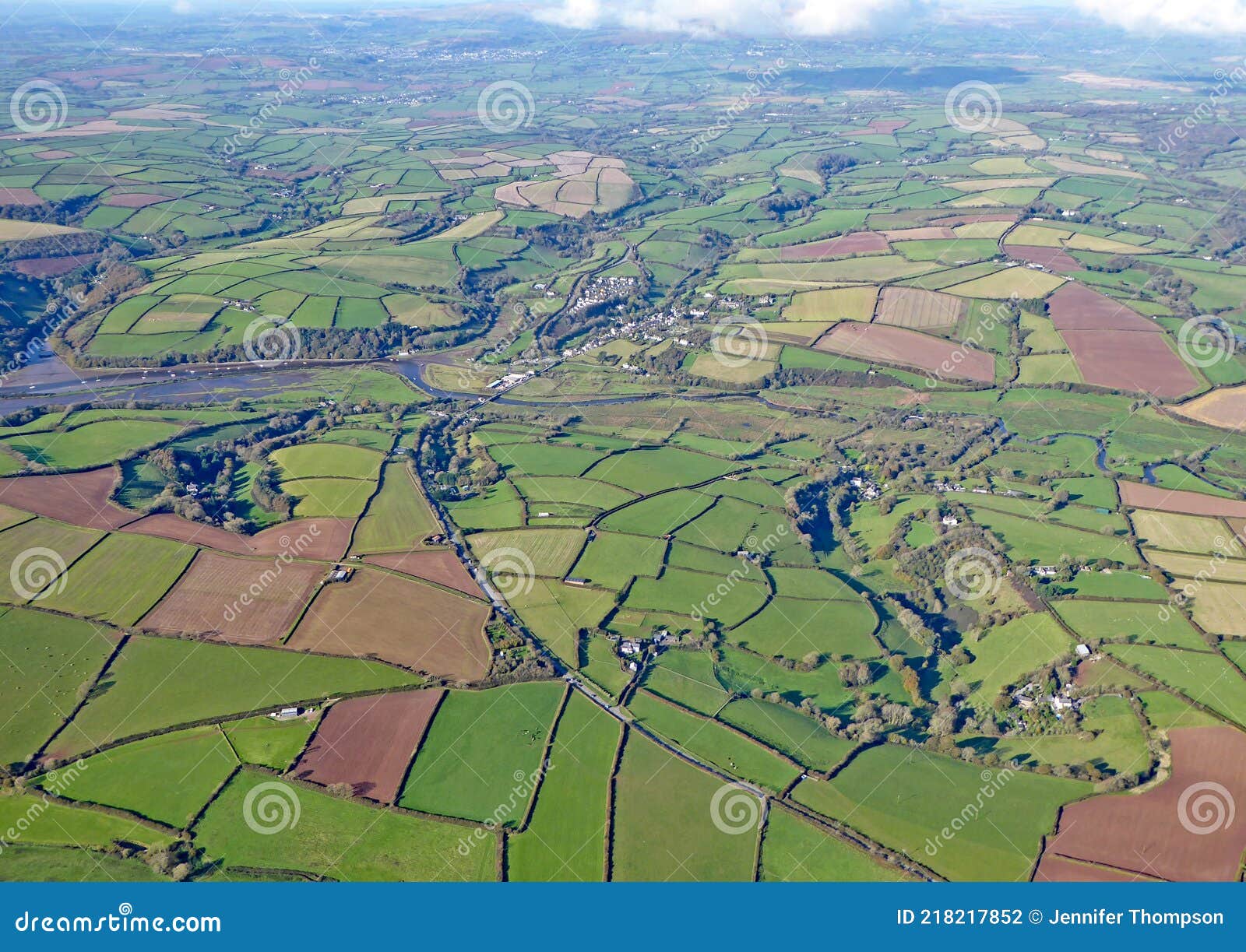 Aerial View of the River Avon in Devon Stock Photo - Image of devon ...