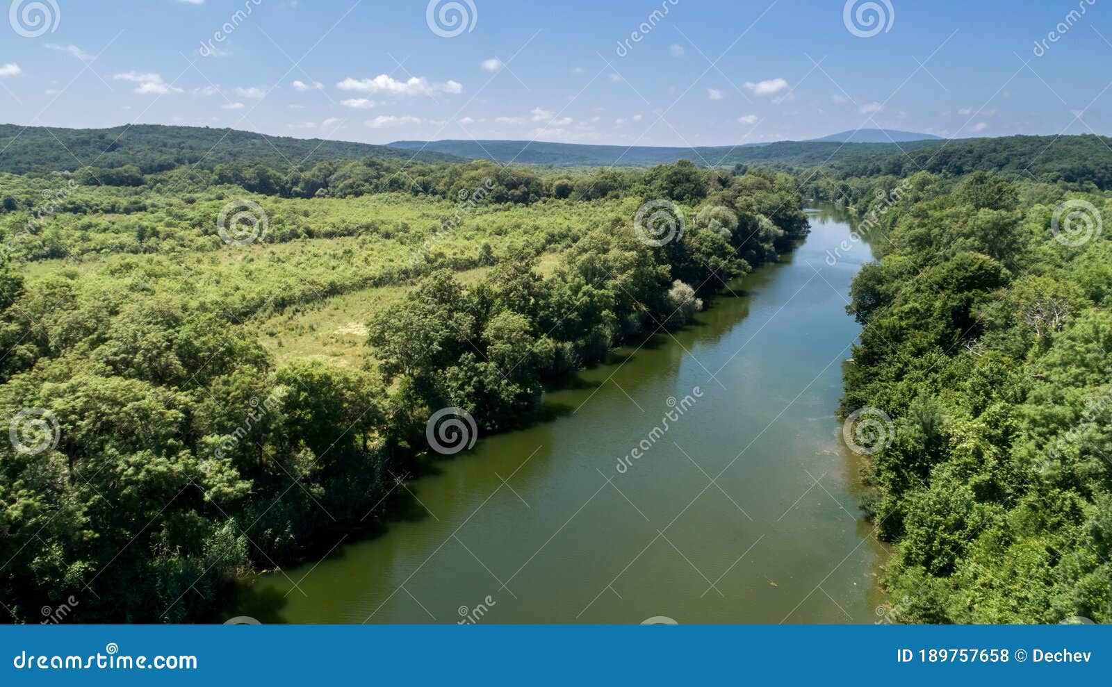 View of River and Beautiful Forest. Veleka River in Bulgaria Stock ...