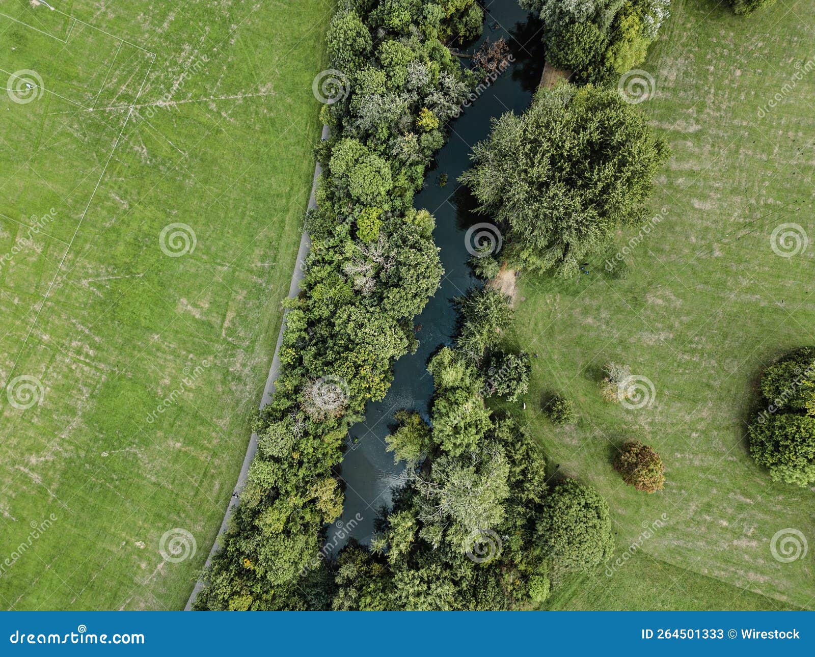 Aerial View of a River in Cannon Hill Stock Image - Image of cannon ...