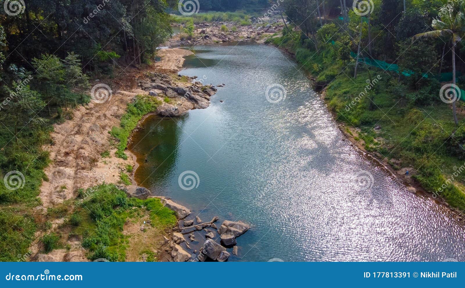 Aerial View of River at Munnar India Stock Image - Image of environment ...