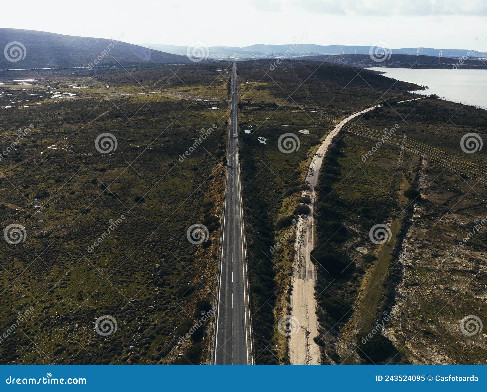 Aerial view of a road stock image. Image of tourism - 243524095