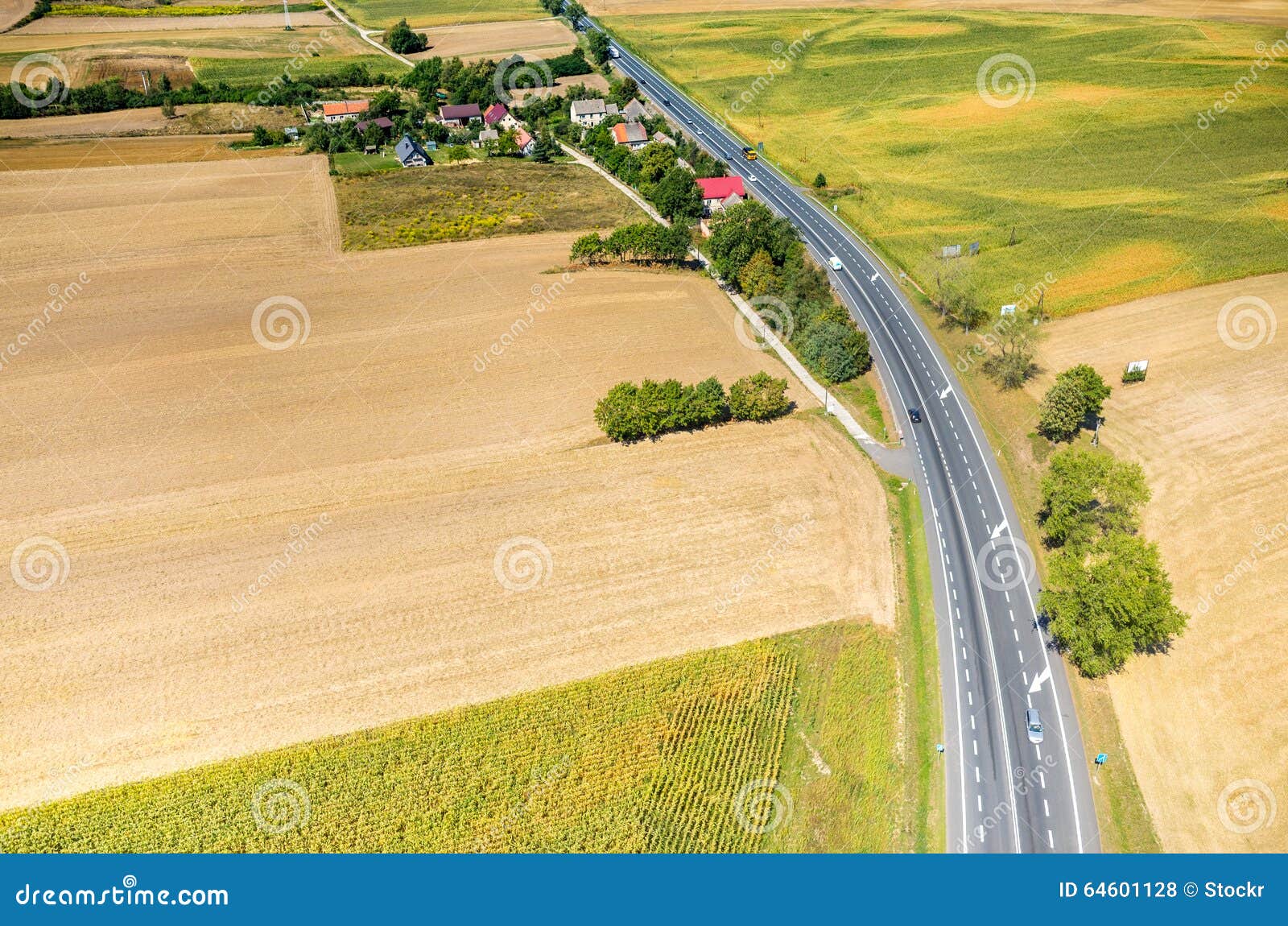 Aerial view on the road stock photo. Image of driving - 64601128
