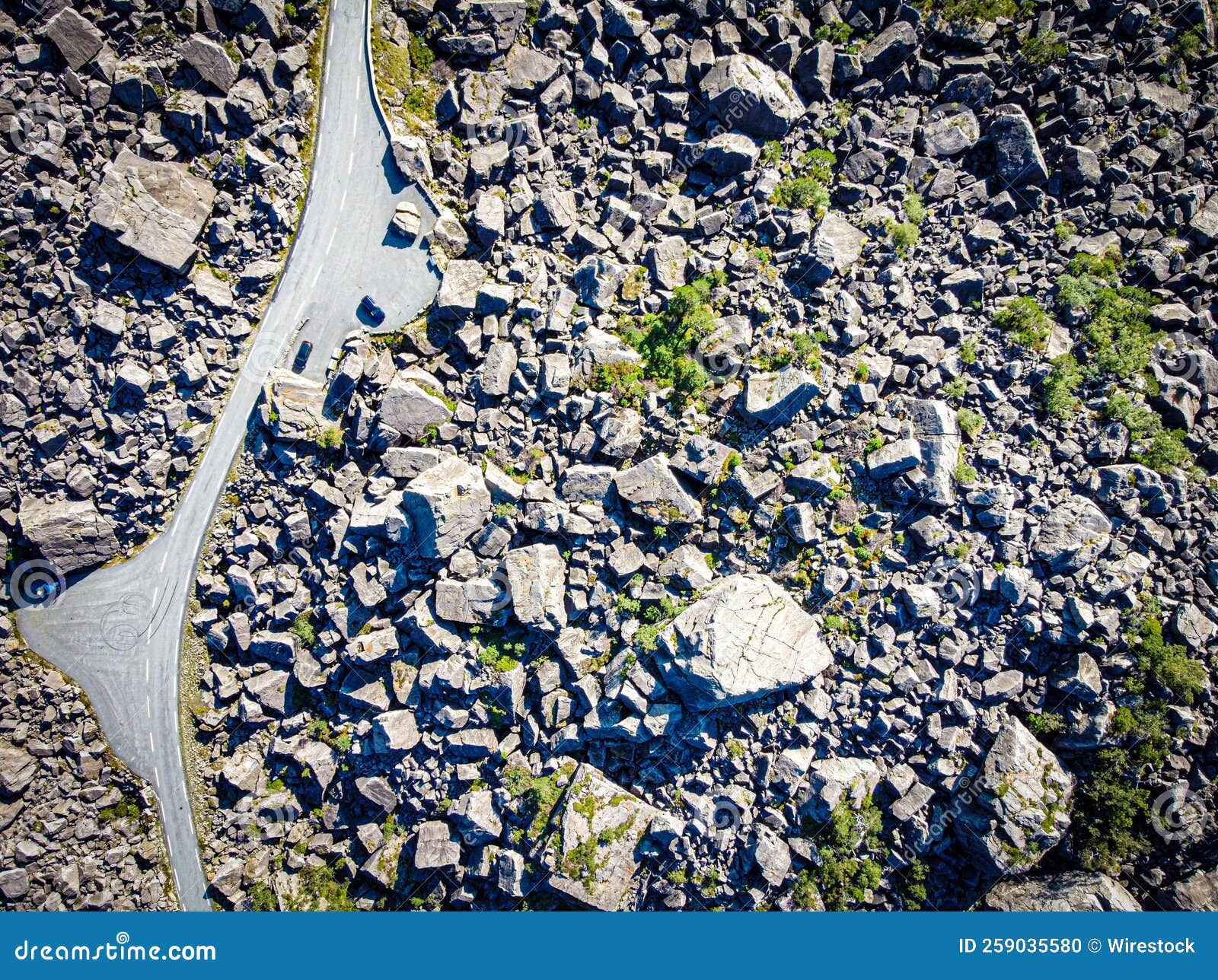 Aerial View of the Rocky Valley Stock Photo - Image of pathway, texture ...