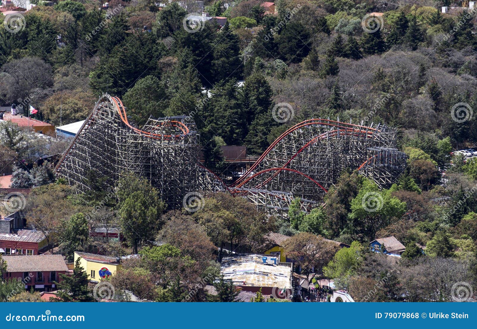 Aerial View of Roller Coaster Editorial Stock Photo - Image of ...