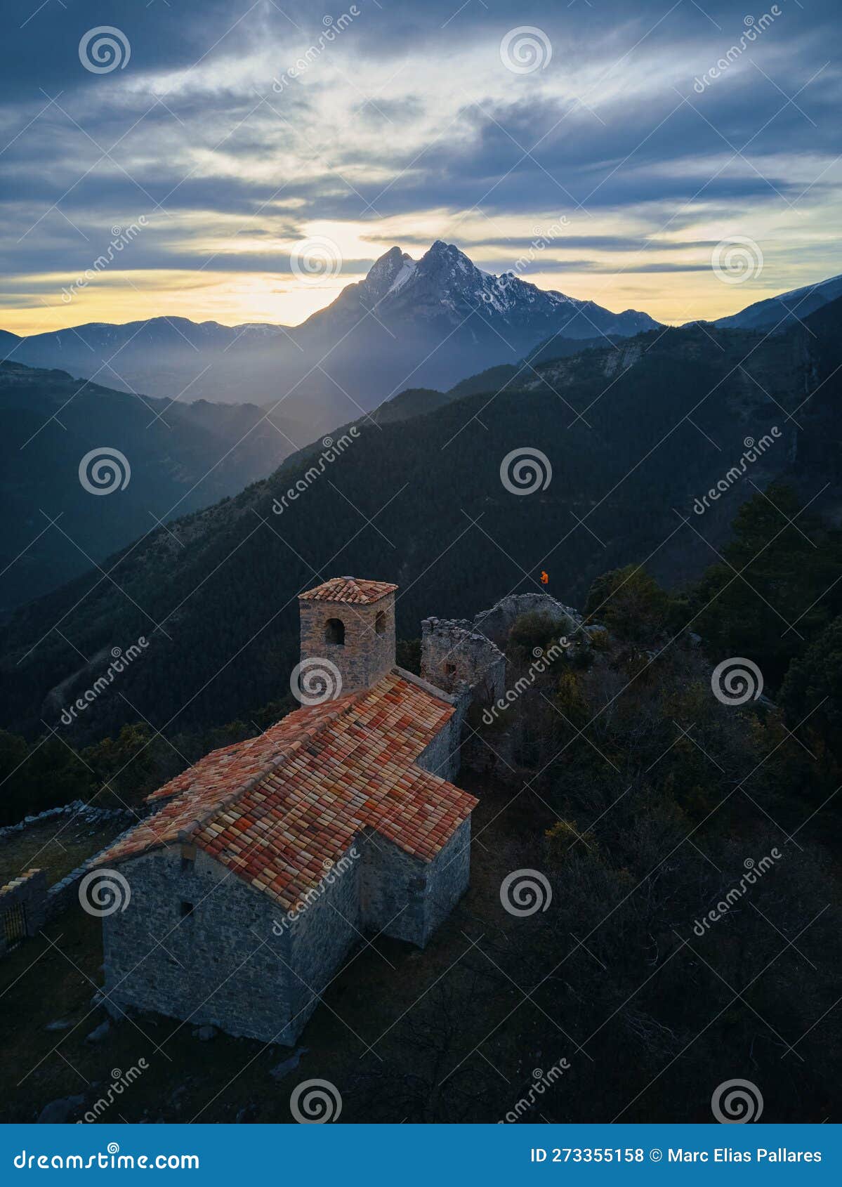 Aerial View of a Romanesque Church Stock Photo - Image of nature, view ...