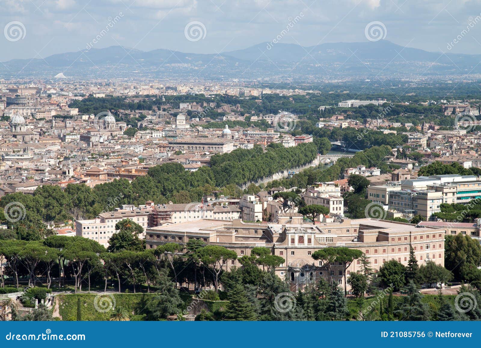 Aerial view of Rome stock photo. Image of roof, italy - 21085756