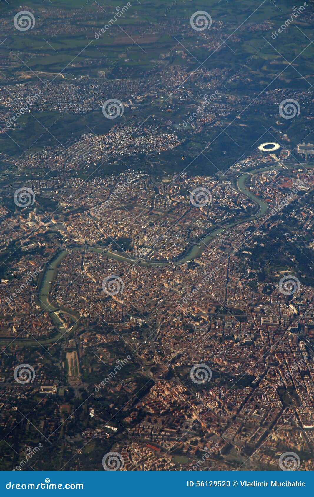 Aerial view of Rome, Italy stock photo. Image of beautiful - 56129520