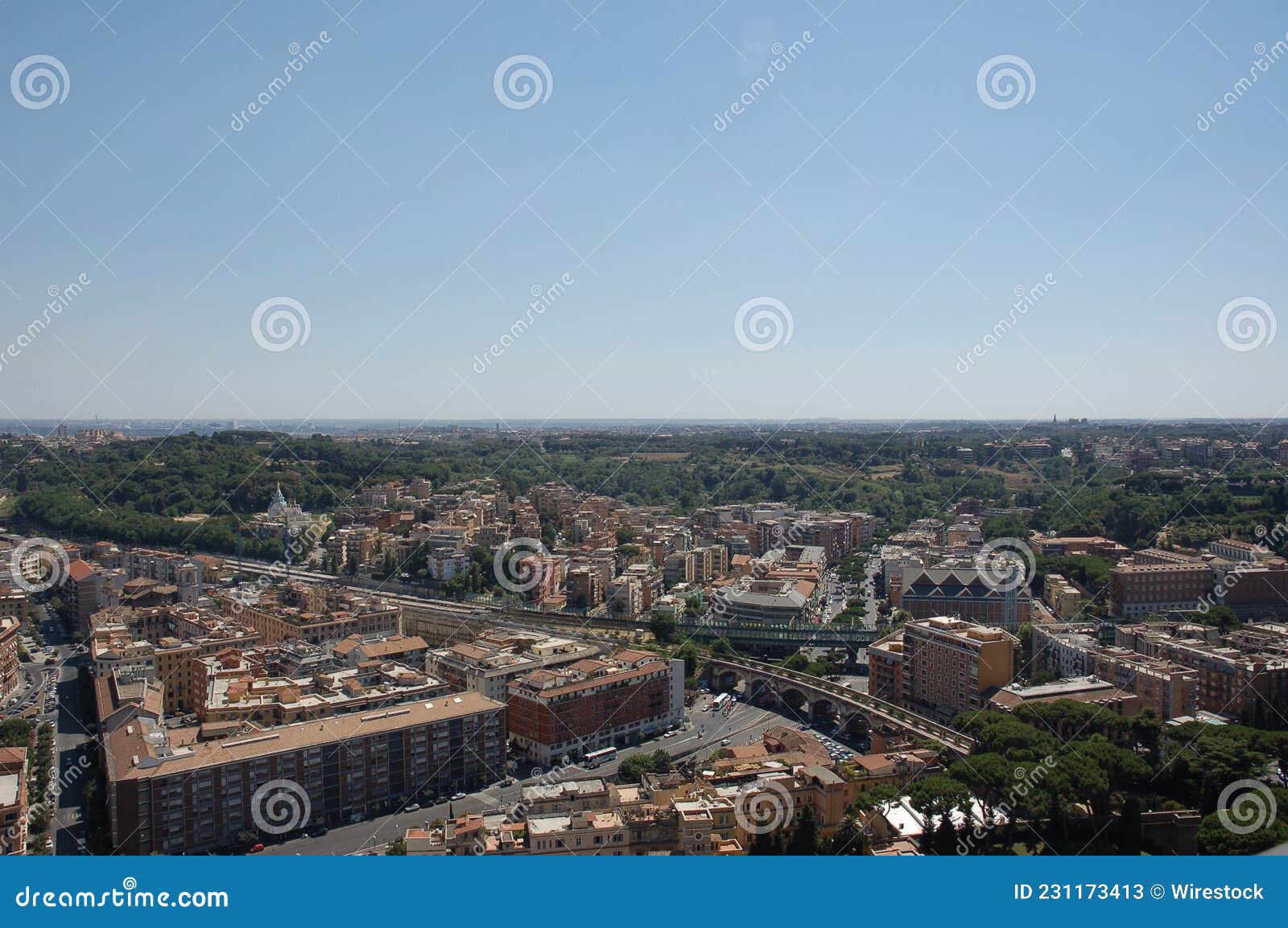 Aerial view of rome italy stock image. Image of cityview - 231173413