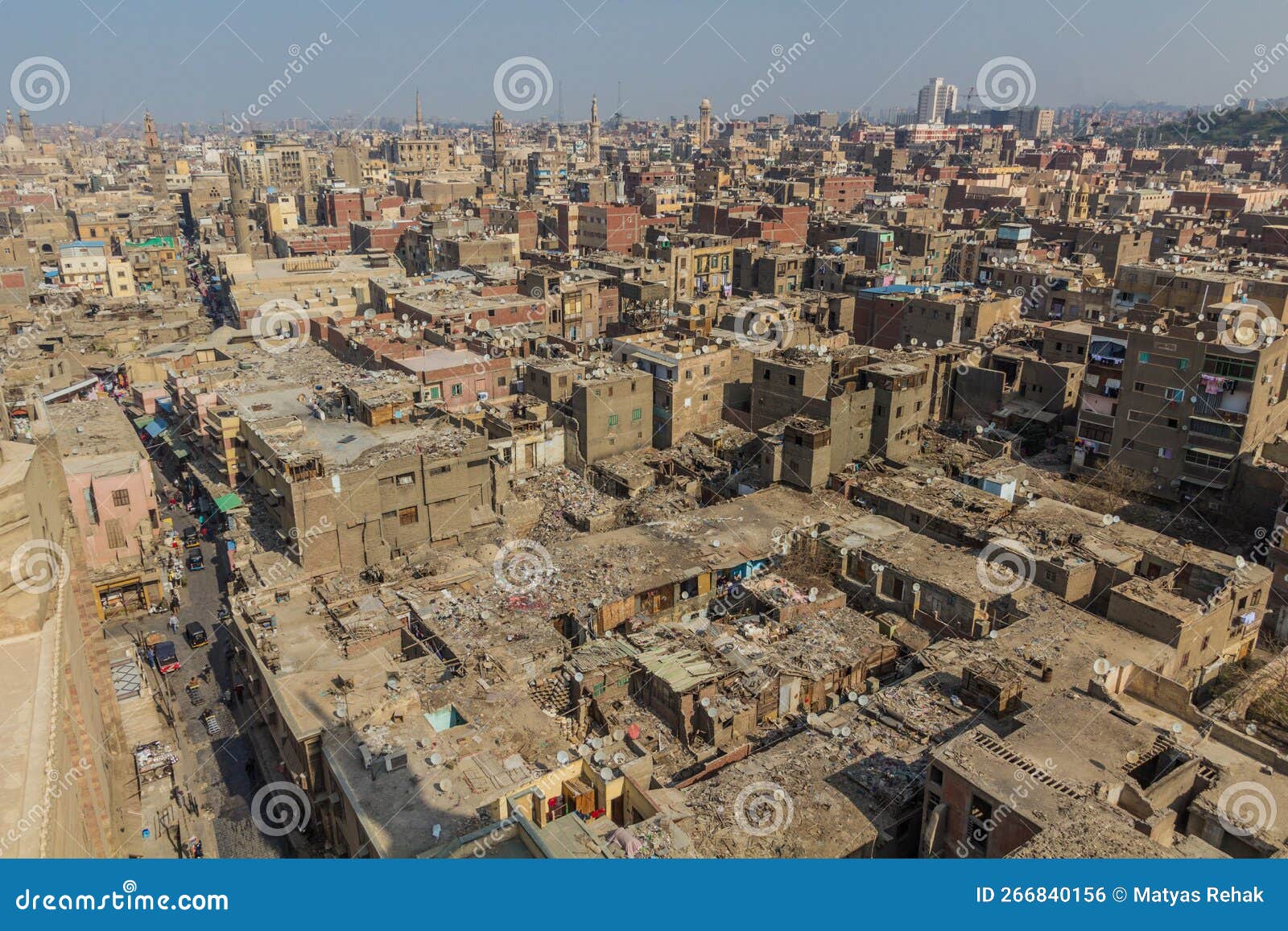 Aerial View of Roofs in Cairo, Egy Stock Photo - Image of egyptian ...