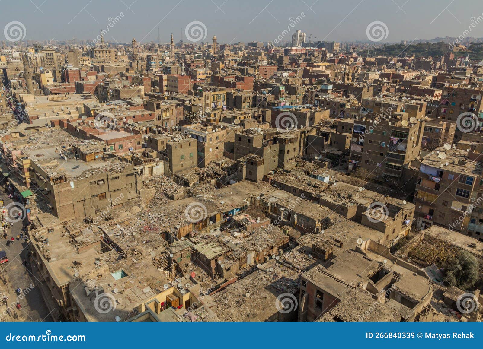 Aerial View of Roofs in Cairo, Egy Stock Image - Image of capital ...