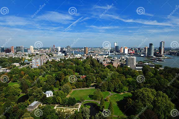 Aerial view of Rotterdam stock photo. Image of netherlands - 17033864