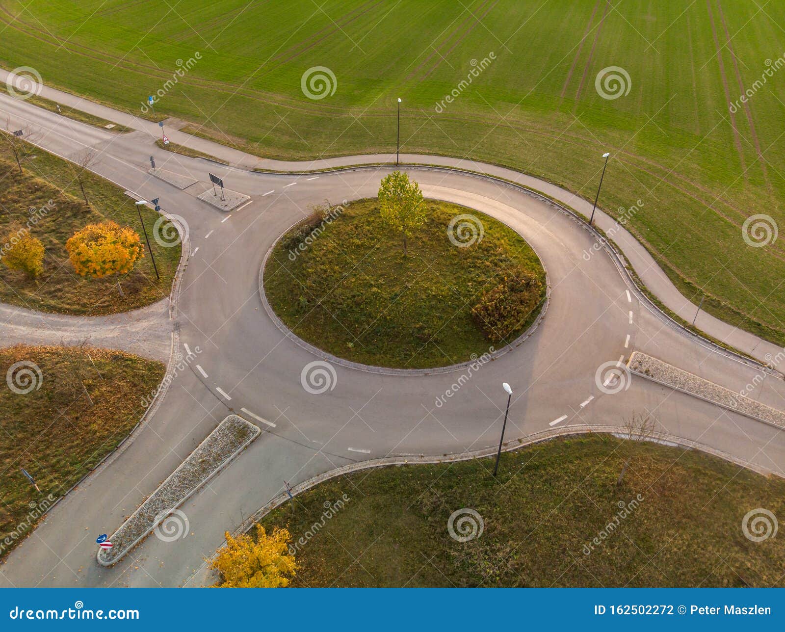 Aerial View of Roundabout Traffic Stock Photo - Image of high, drive ...
