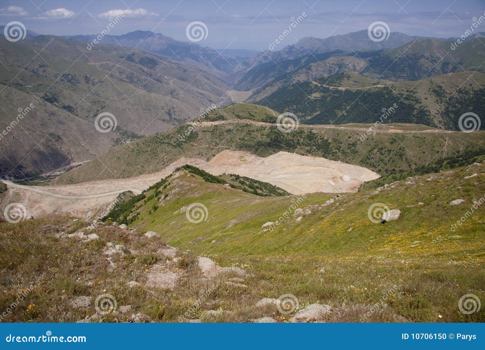 Aerial view on route stock photo. Image of armenia, line - 10706150