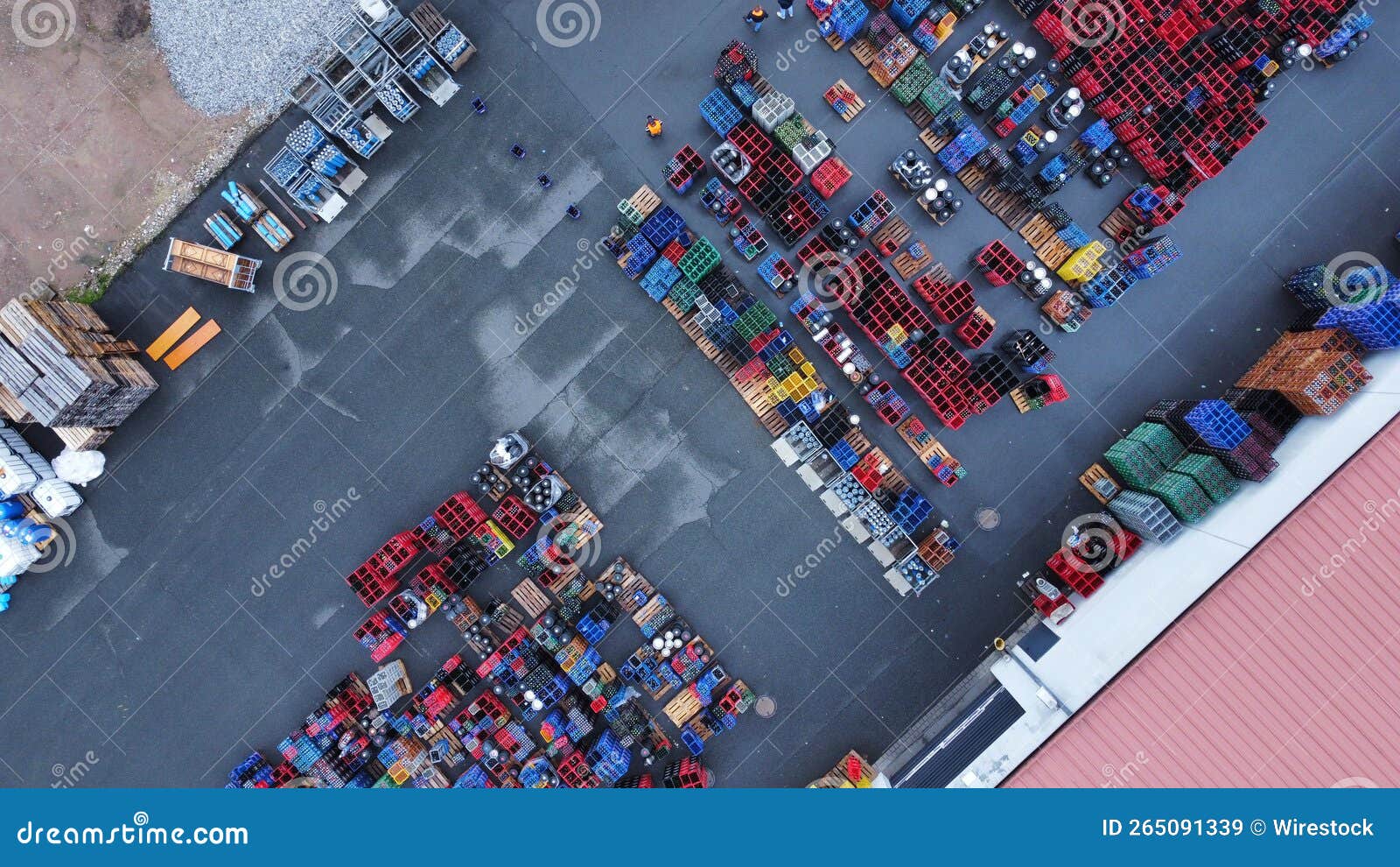 Aerial View of Row of Containers in the Street Editorial Stock Image ...