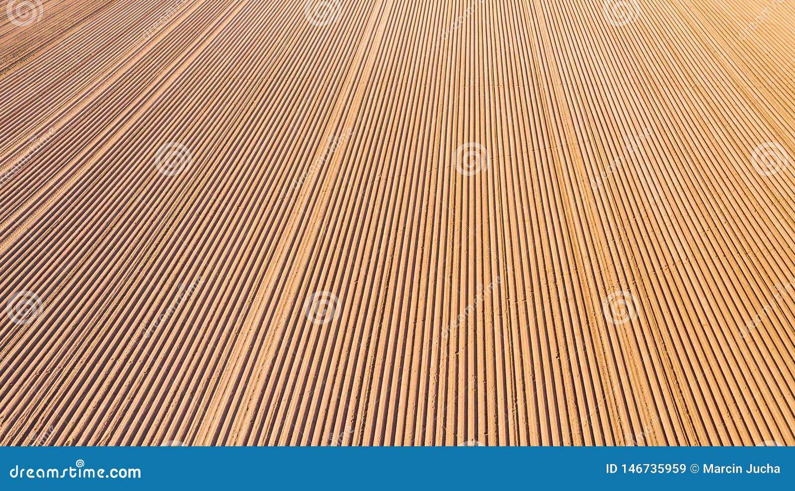 Aerial View, Rows of Soil before Planting,row Pattern in a Plowed Field ...