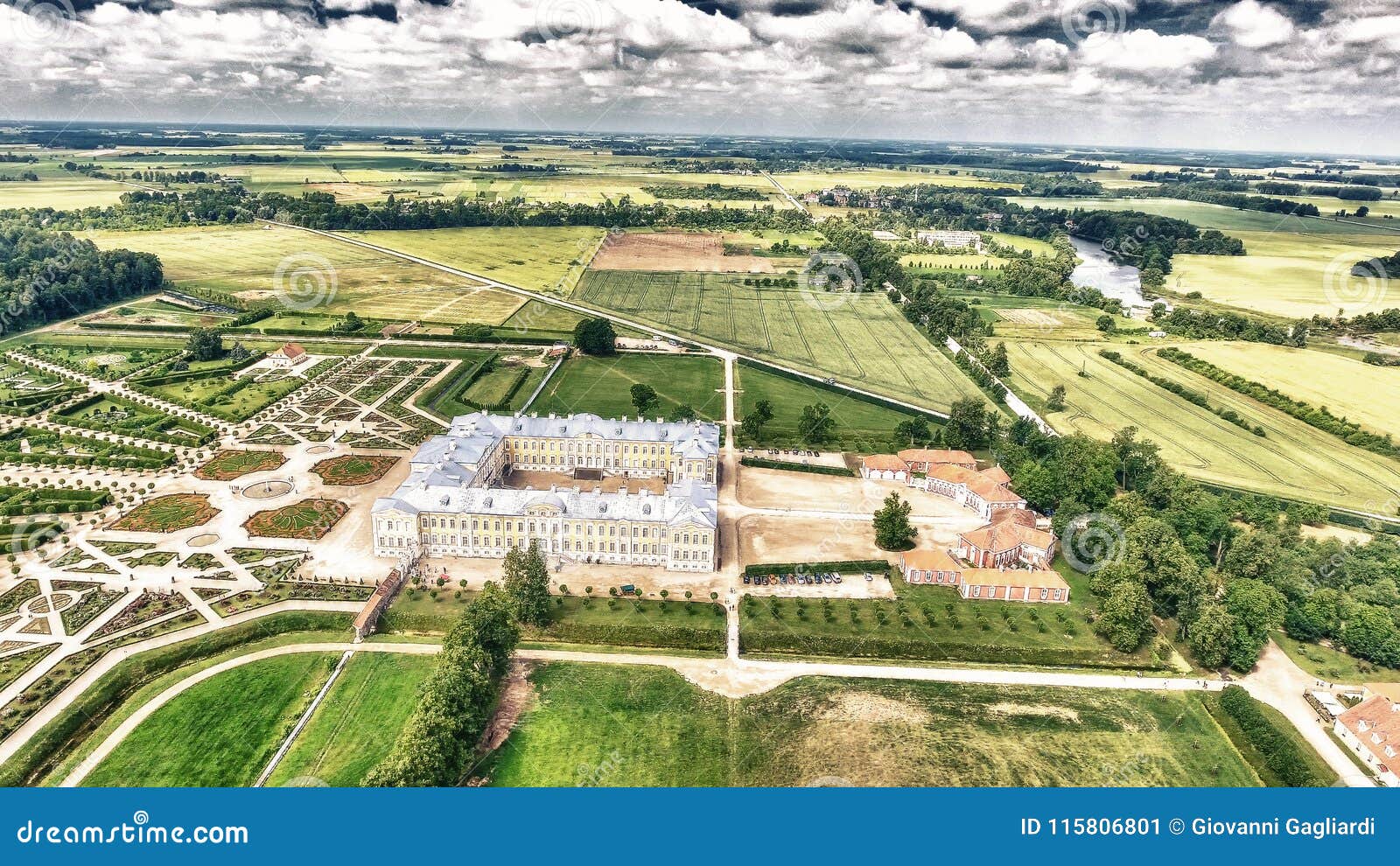 Aerial View of Rundale Castle Editorial Photo - Image of pilsrundale ...