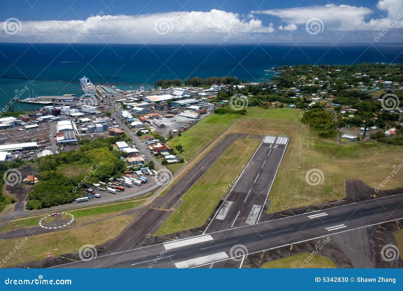 Aerial View of a Runway stock photo. Image of environment - 5342830