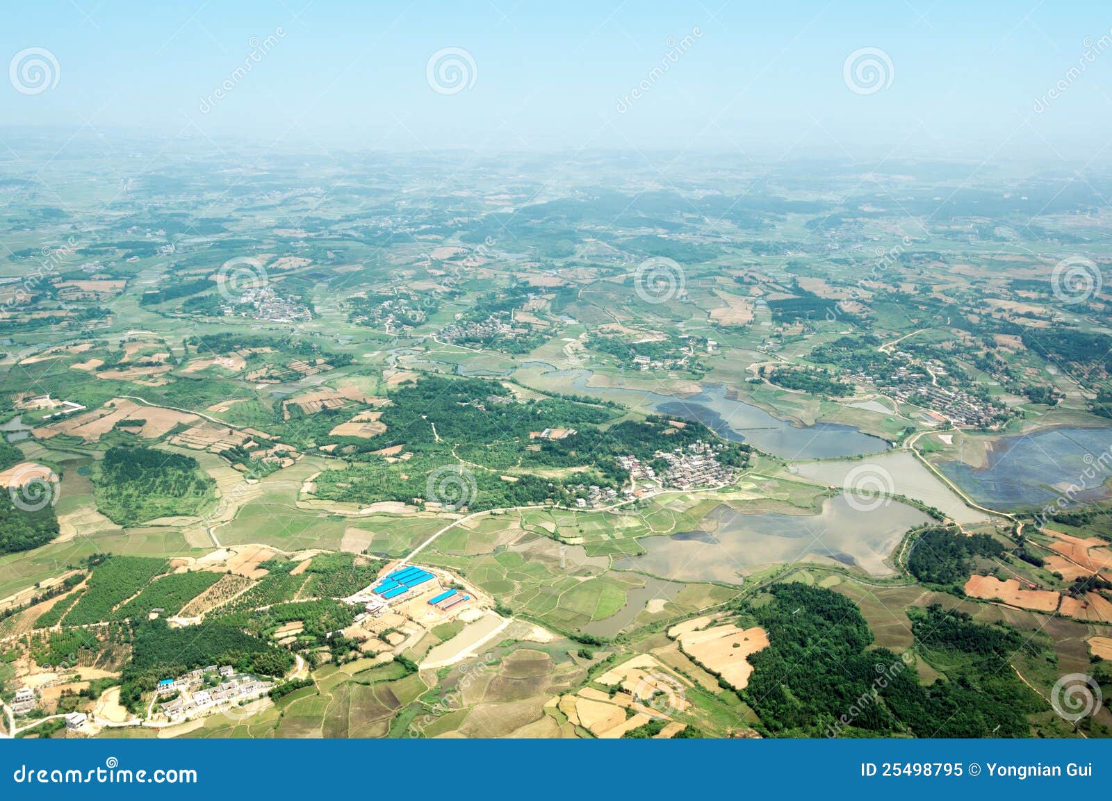 Aerial view of rural China stock image. Image of asia - 25498795