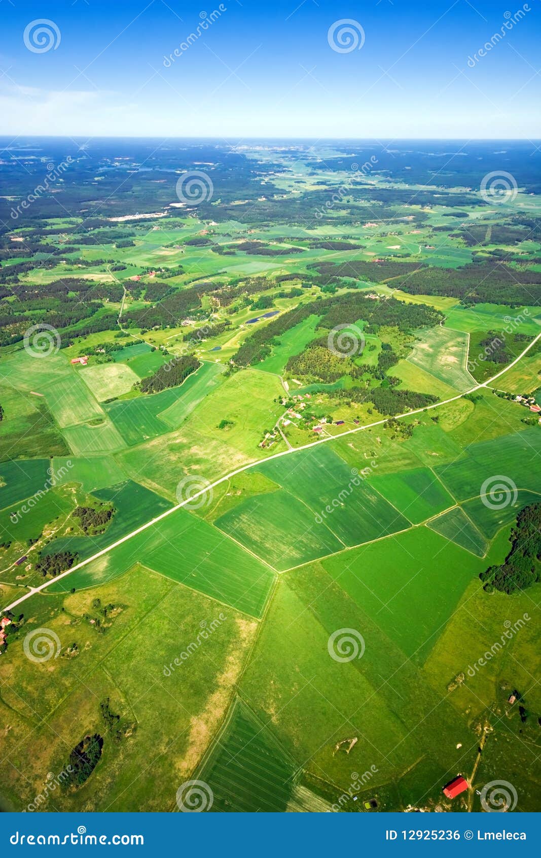 Aerial View of Rural Landscape Stock Photo - Image of foliage, pasture ...