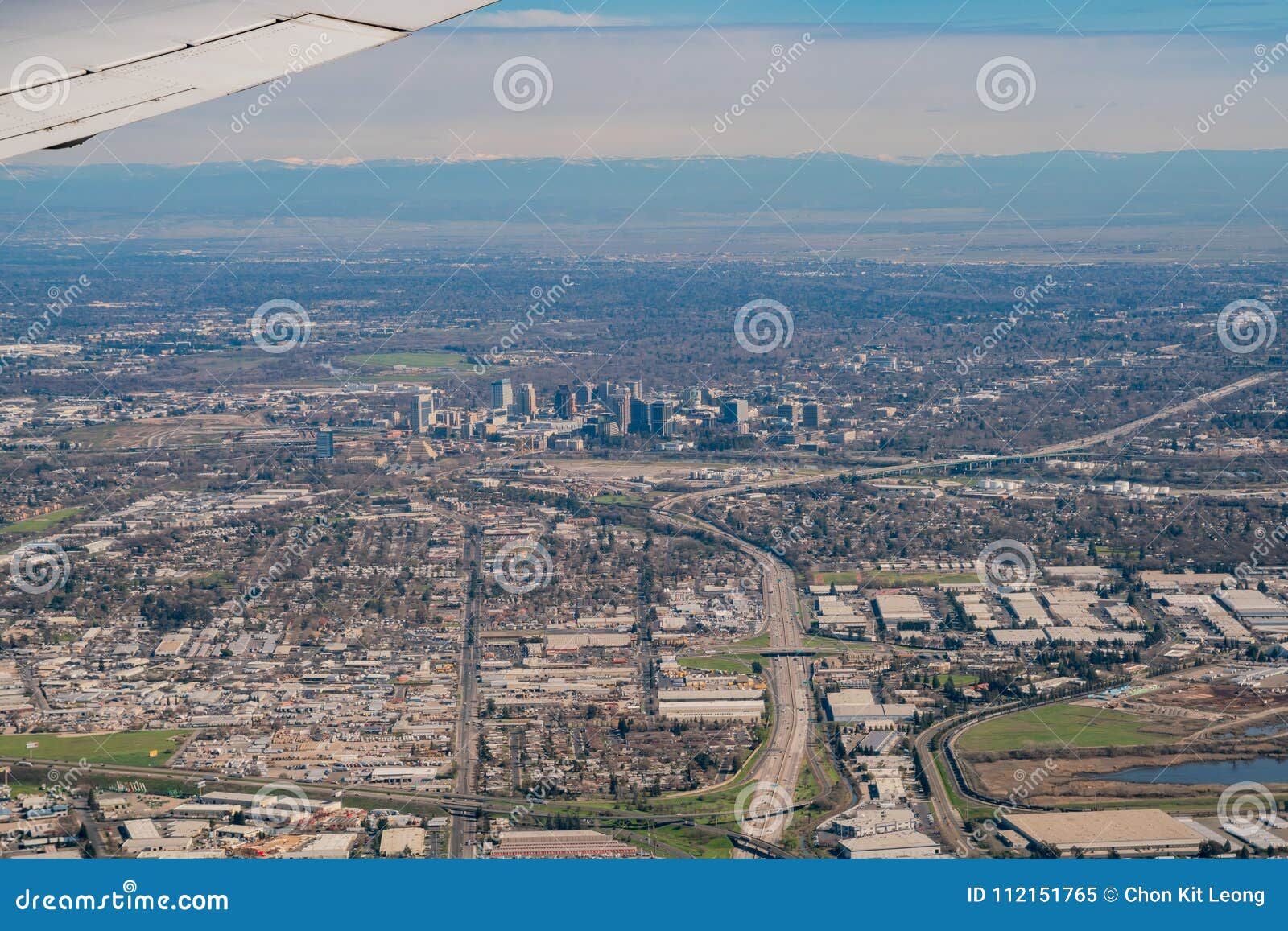 Aerial View of the Sacramento Downtown Stock Image - Image of urban ...