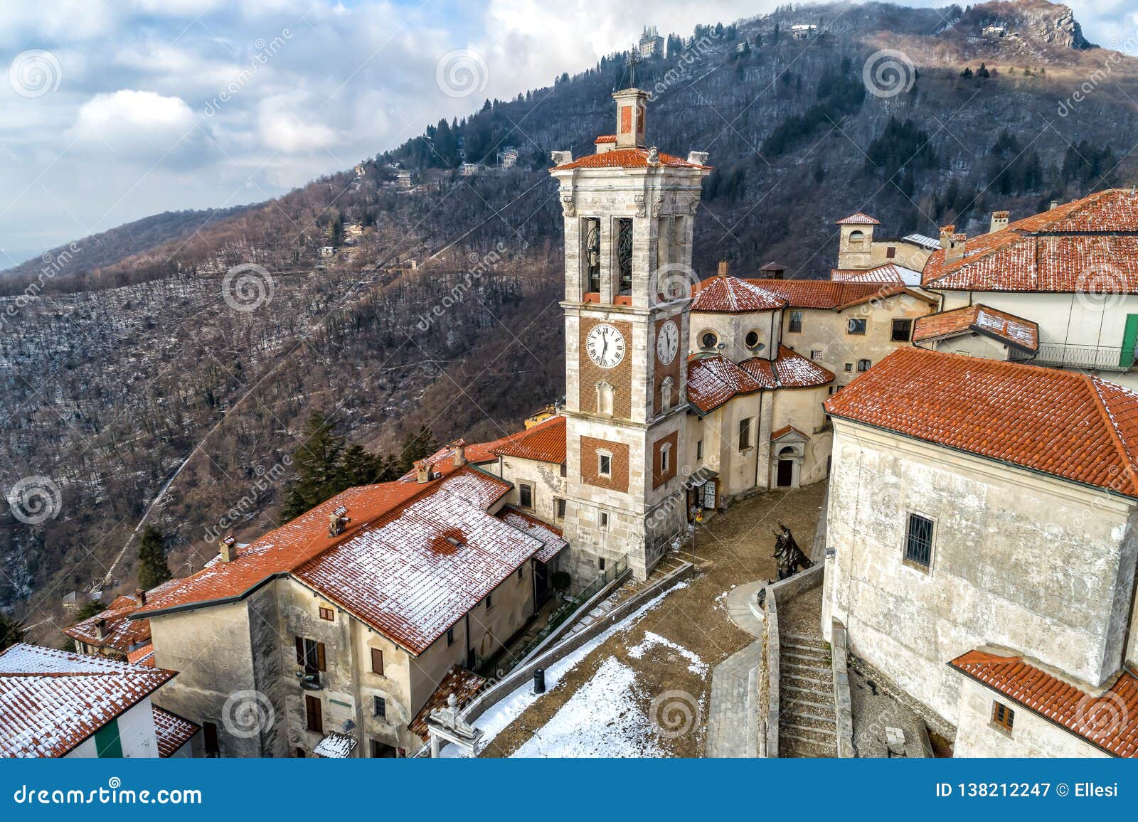Aerial View of the Sacro Monte of Varese, is a Sacred Mount is a ... Aerial View of the Sacro Monte of Varese, is a Sacred Mount is a ...
