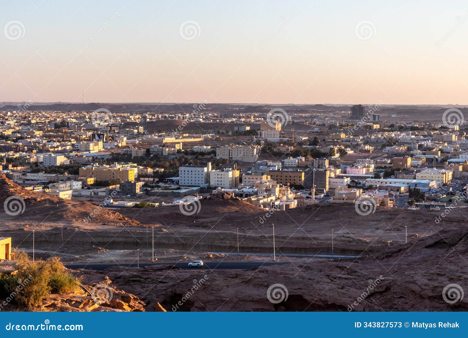 Aerial View of Sakaka, Saudi Arab Stock Image - Image of mountains ...