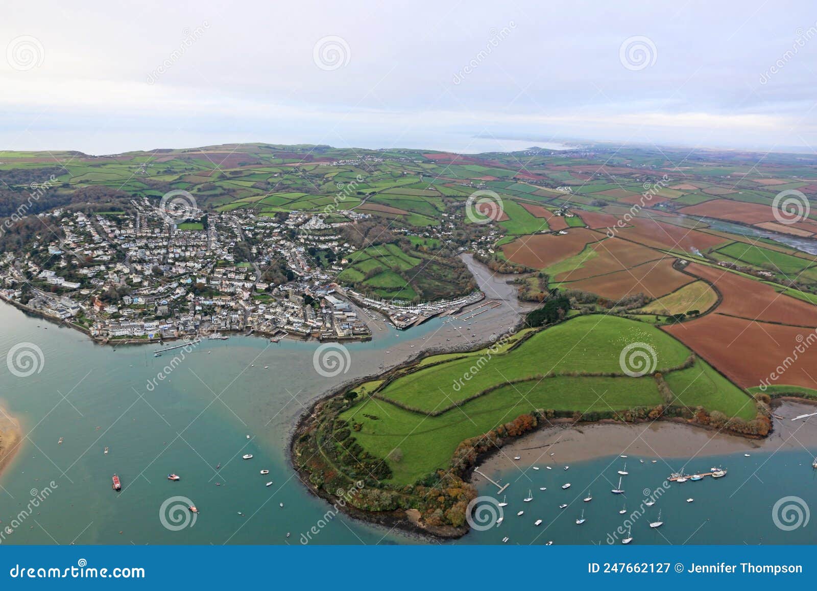 Salcombe on the Kingsbridge Estuary, Devon Stock Image - Image of ...
